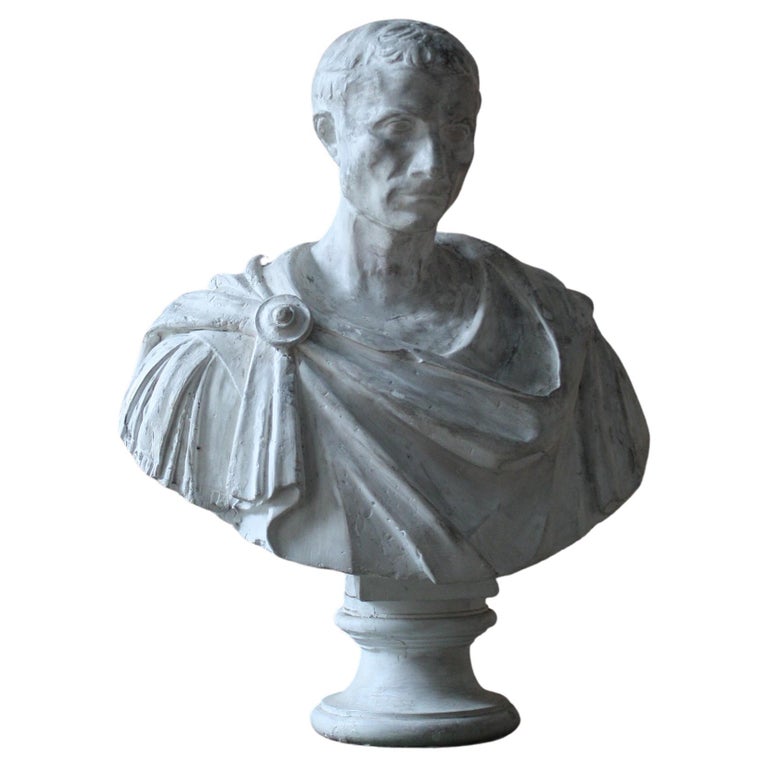 20th Century Large Plaster Library Bust of Julius Caesar Grand Tour at ...