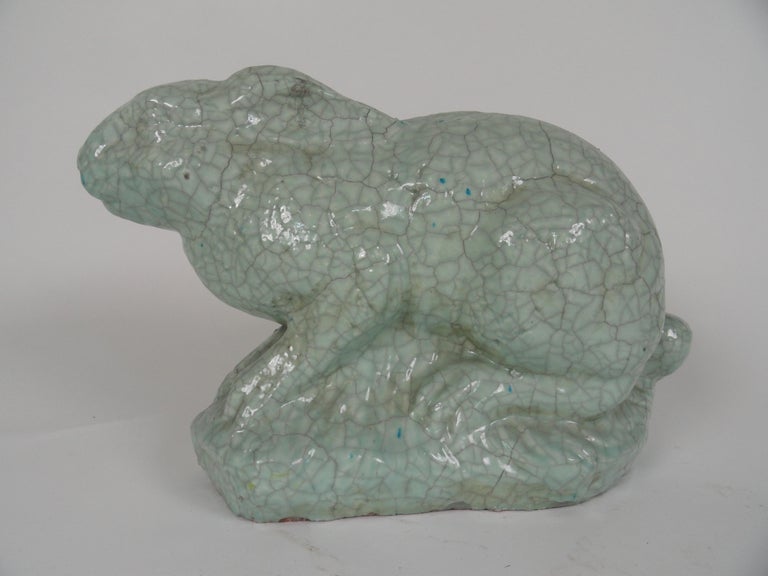 20th Century Large Scale Ceramic Rabbit Sculpture For Sale at 1stDibs