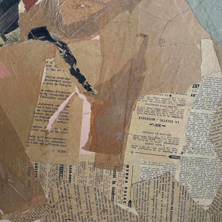 20th Century Light-Brown French Self-Portrait Oil Painting of Daniel ...