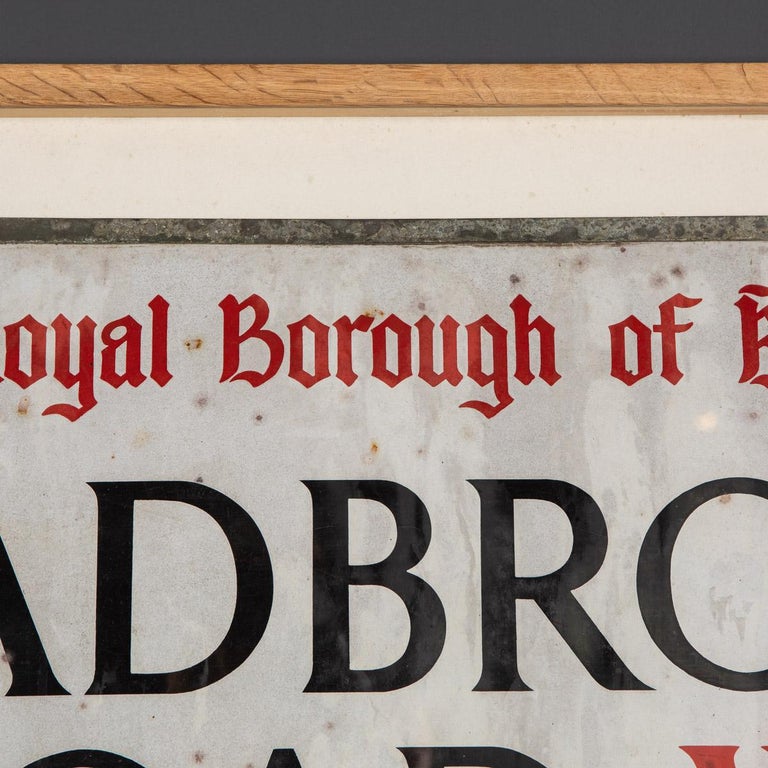 20th Century London Enamelled Street Sign, Ladbroke Rd W11, 1900s at ...