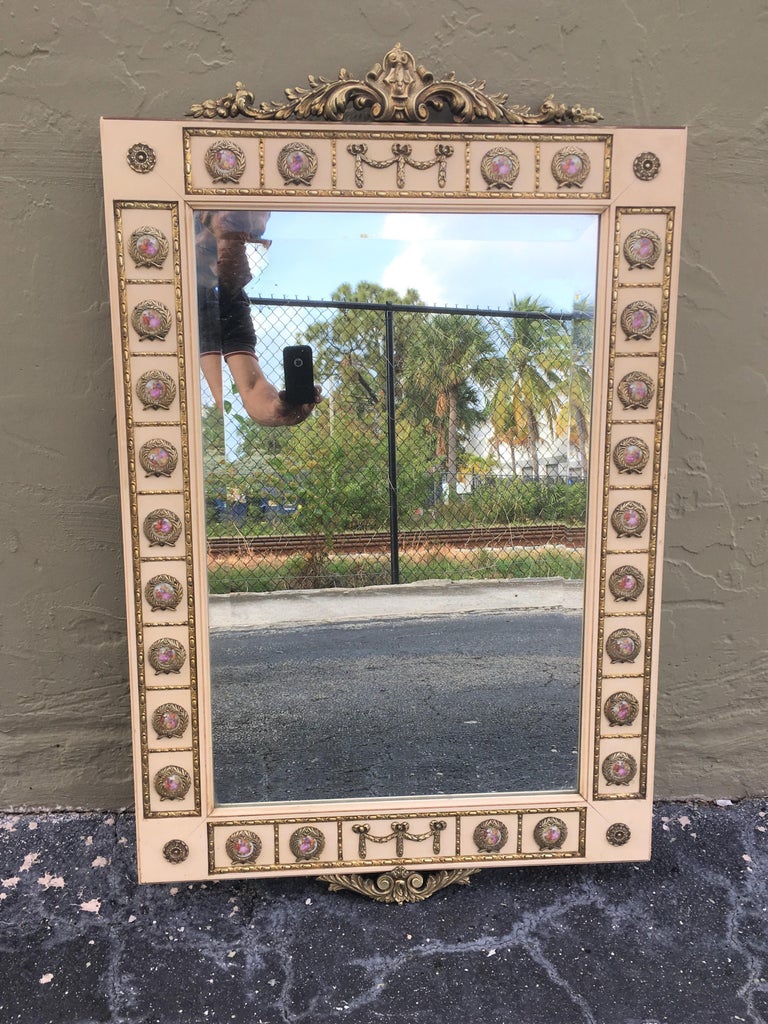 20th Century Louis Philippe Style Wood and Ceramic Console Table and ...