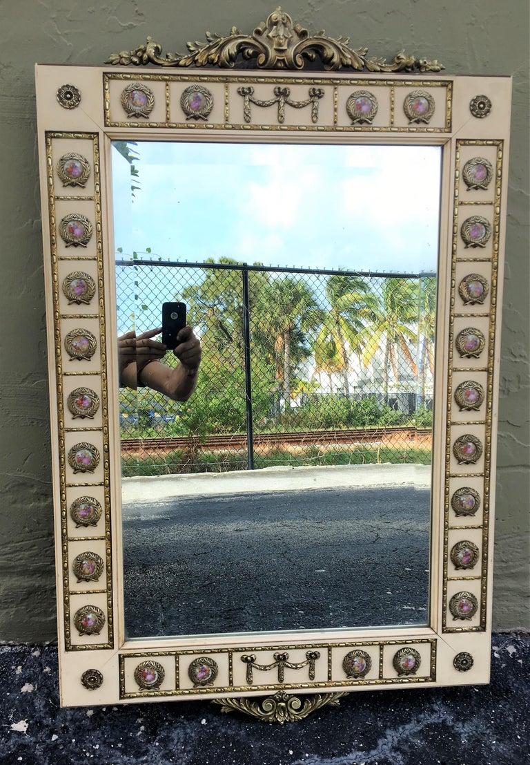 20th Century Louis Philippe Style Wood and Ceramic Console Table and ...