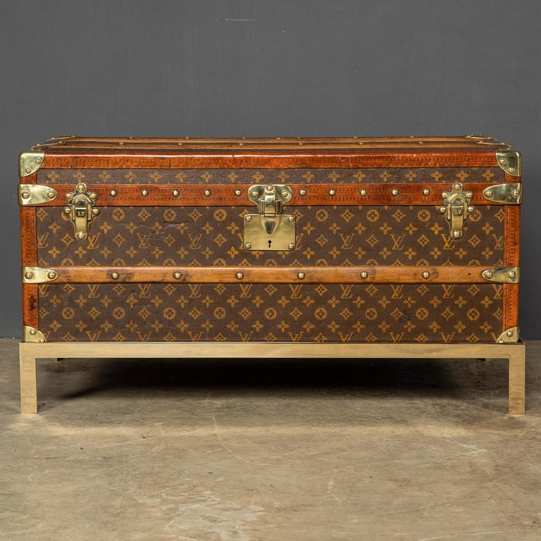 20th Century Louis Vuitton Cabin Trunk On A Bespoke Brass Stand, Paris ...