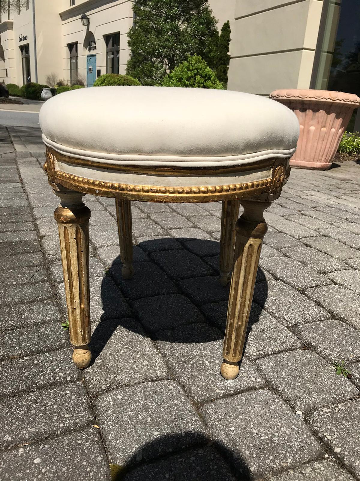 20th Century Louis XVI Style Italian Oval Stool at 1stDibs
