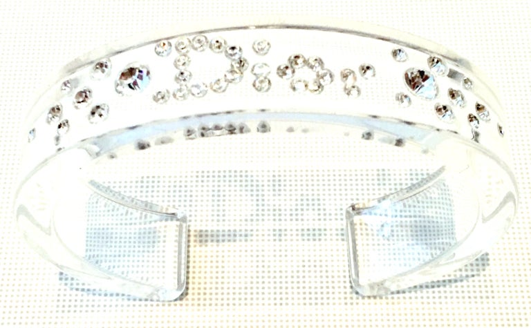 20th Century Lucite and Swarovski Crystal "DIOR" Cuff Bracelet By ...