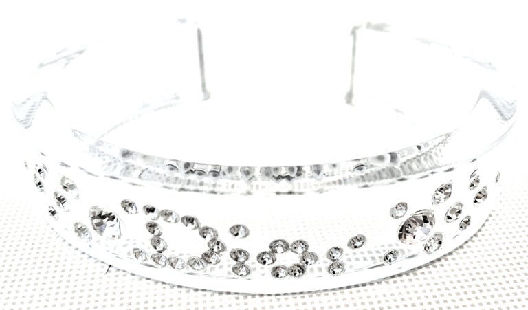20th Century Lucite and Swarovski Crystal "DIOR" Cuff Bracelet By ...