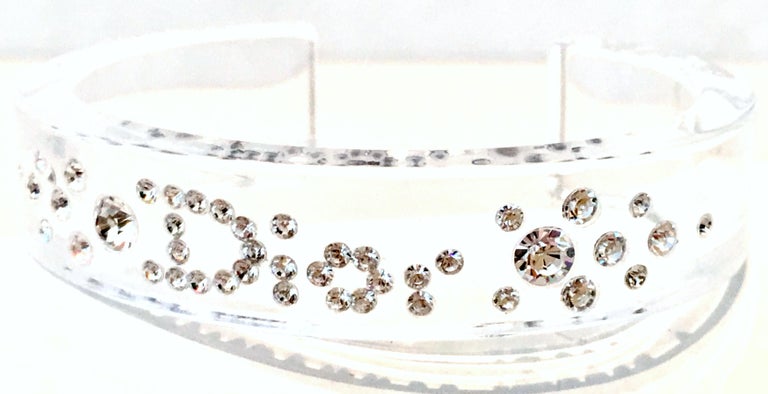 20th Century Lucite and Swarovski Crystal "DIOR" Cuff Bracelet By ...