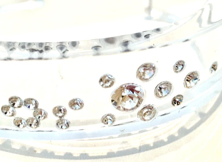20th Century Lucite and Swarovski Crystal "DIOR" Cuff Bracelet By ...