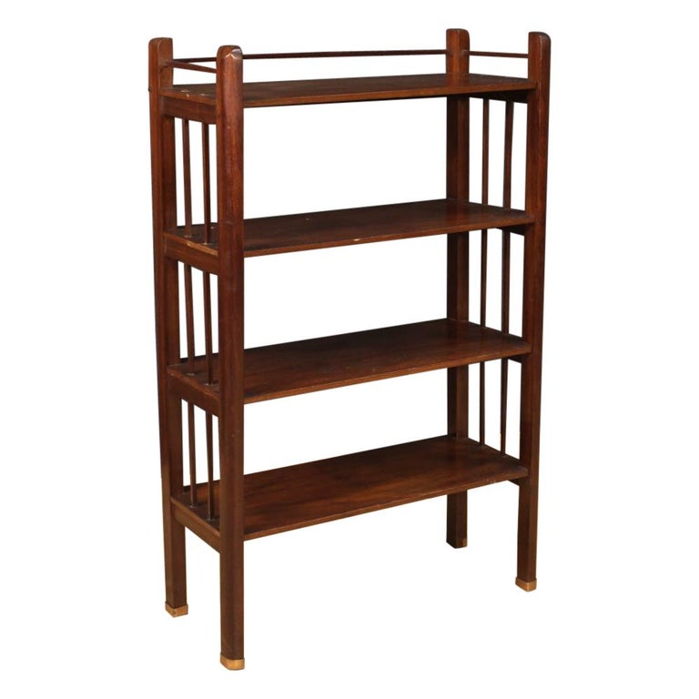 20th Century Mahogany Wood And Gild Brass French Art Deco Étagère 1930