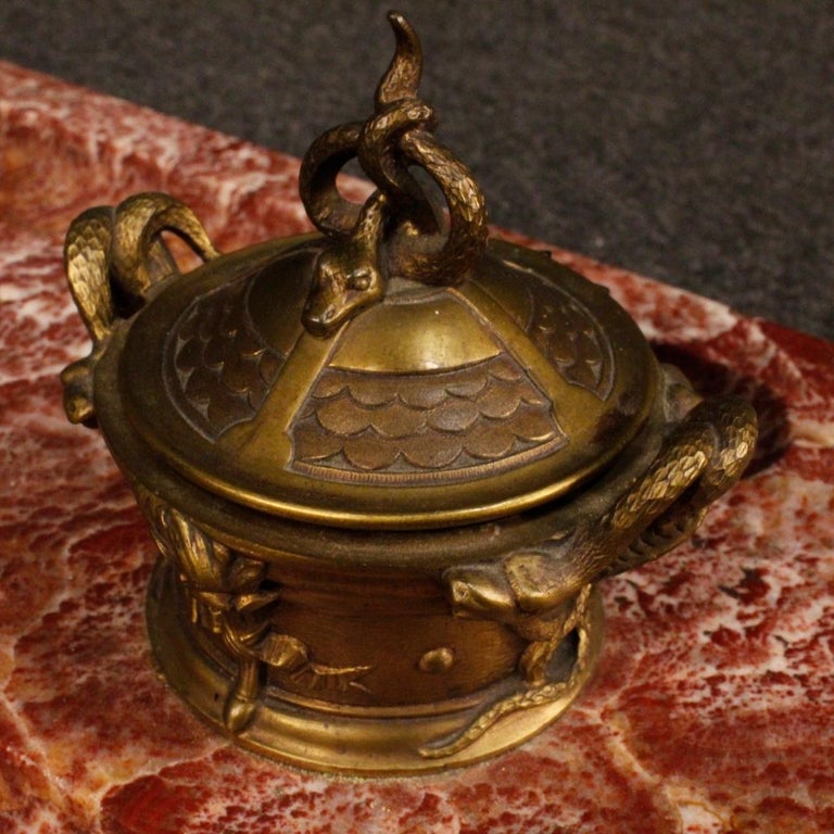 20th Century Marble, Bronze and Brass French Inkwell, 1930 For Sale at ...