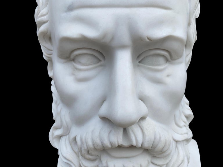 20th Century Marble Bust of Solon Greek Lawmaker, Statesman and Poet ...