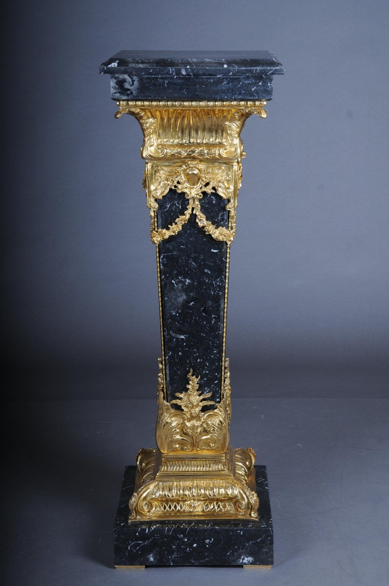20th Century Marble Column with Bronze, Napoleon III For Sale at 1stDibs