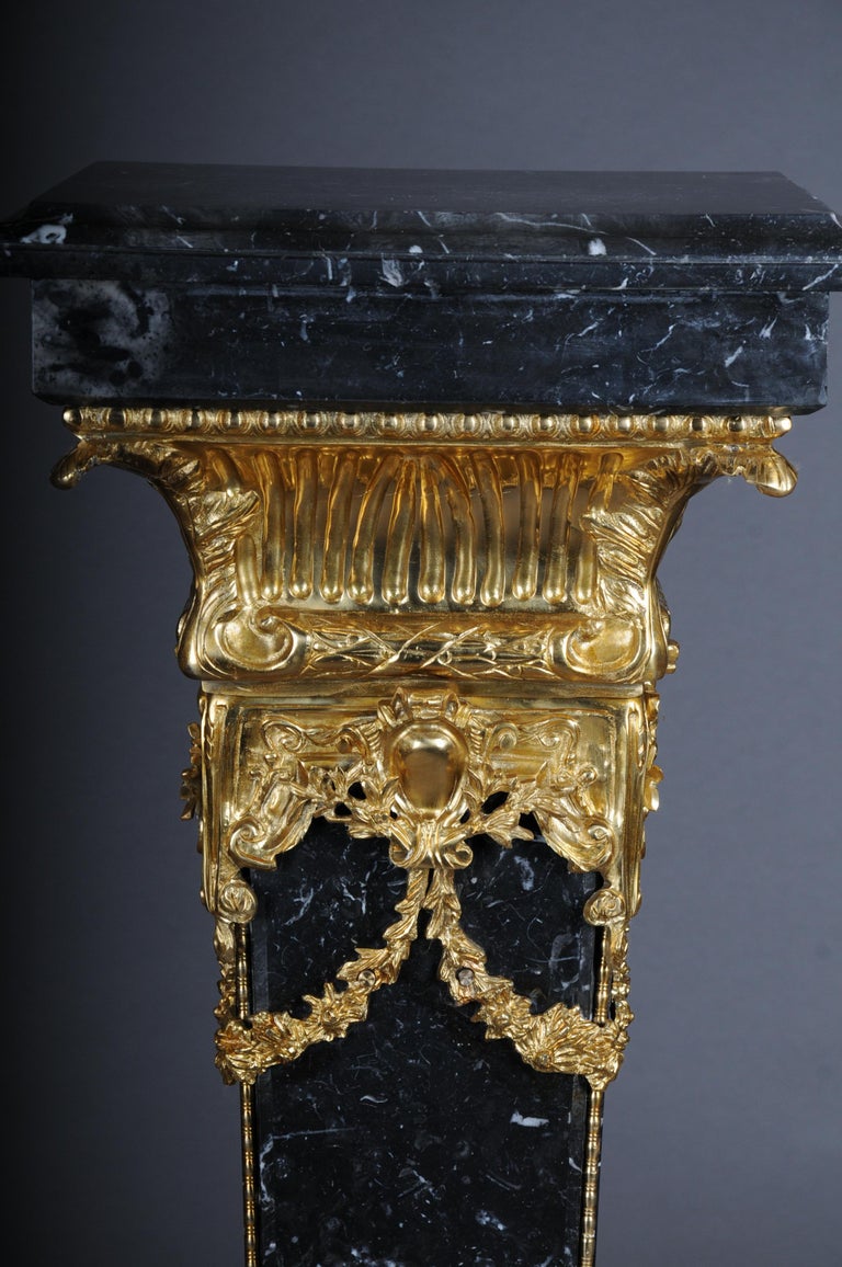 20th Century Marble Column with Bronze, Napoleon III For Sale at 1stDibs