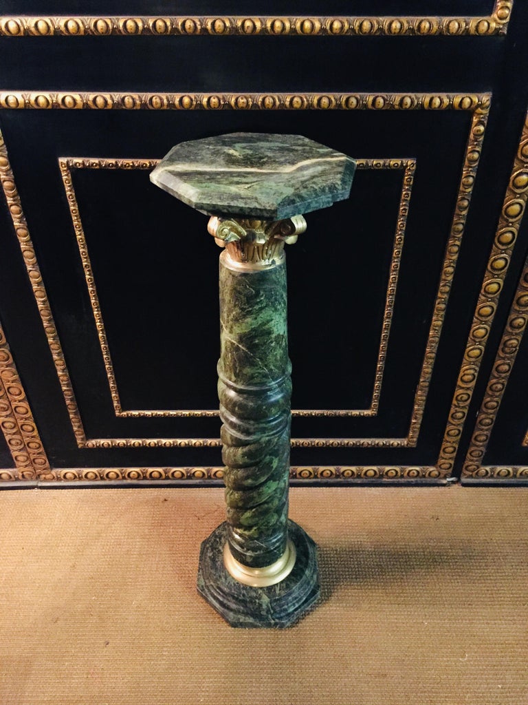 20th Century Marble Pillar/Column in antique Louis XV Style bronzed For ...