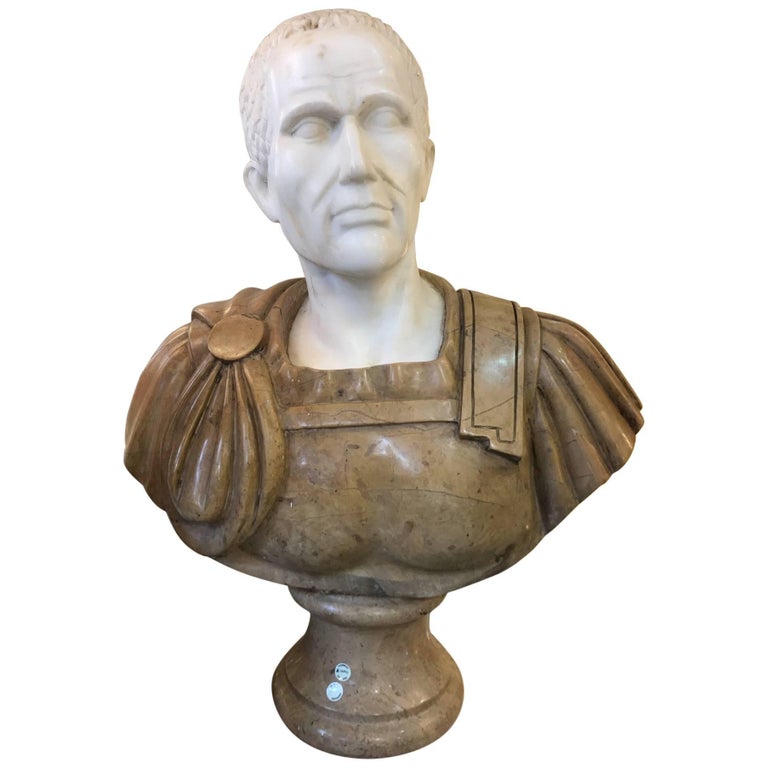 20th Century Marble Roman Bust For Sale at 1stDibs