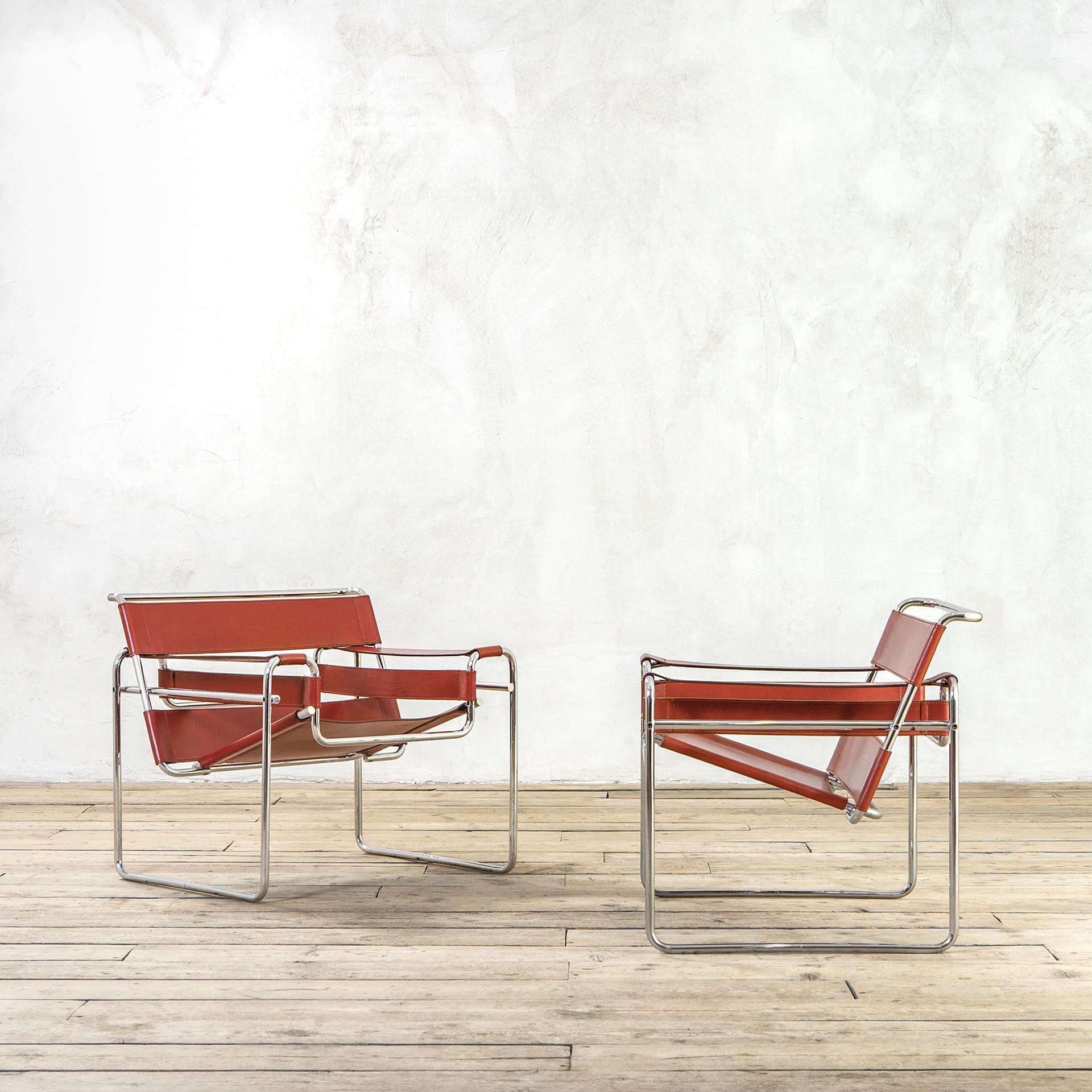 20th Century, Marcel Breuer for Gavina Pair of Armchairs mod. Wassily ...