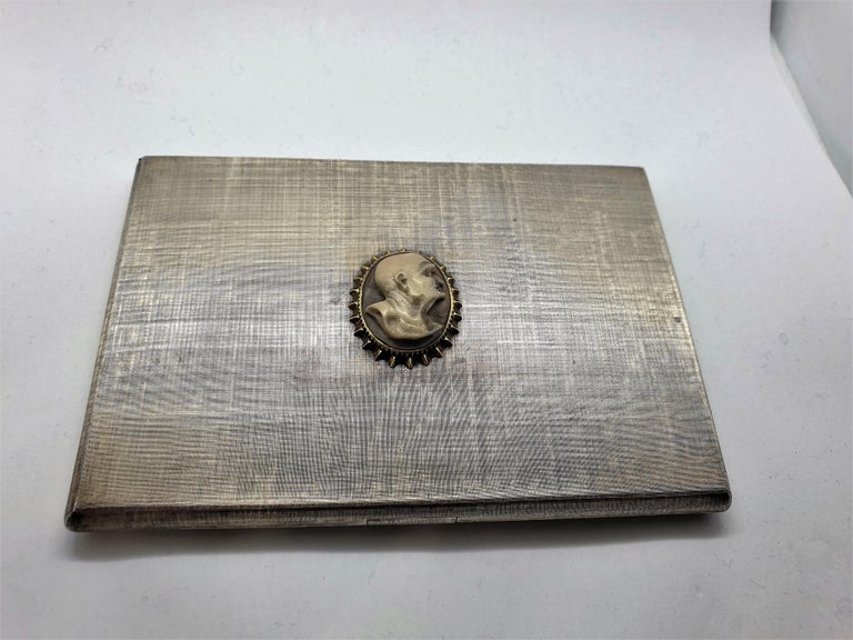 20th Century Mario Buccellati Siver Cigarette Box with Cameo, Italy For ...