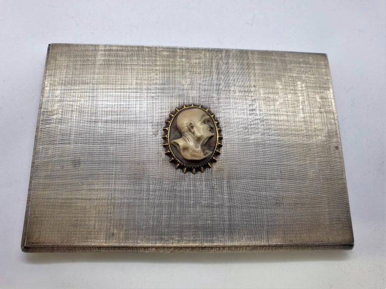20th Century Mario Buccellati Siver Cigarette Box with Cameo, Italy For ...