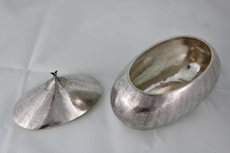 20th Century Mario Buccellati Sterling Silver Engraved Chestnut Bowl ...