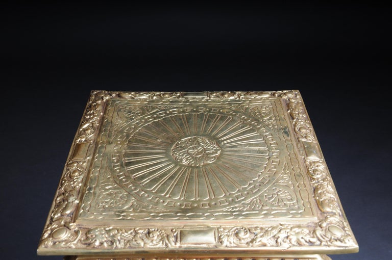 20th Century Massive Finely Engraved Bronze Pillar or Column, Gold For ...