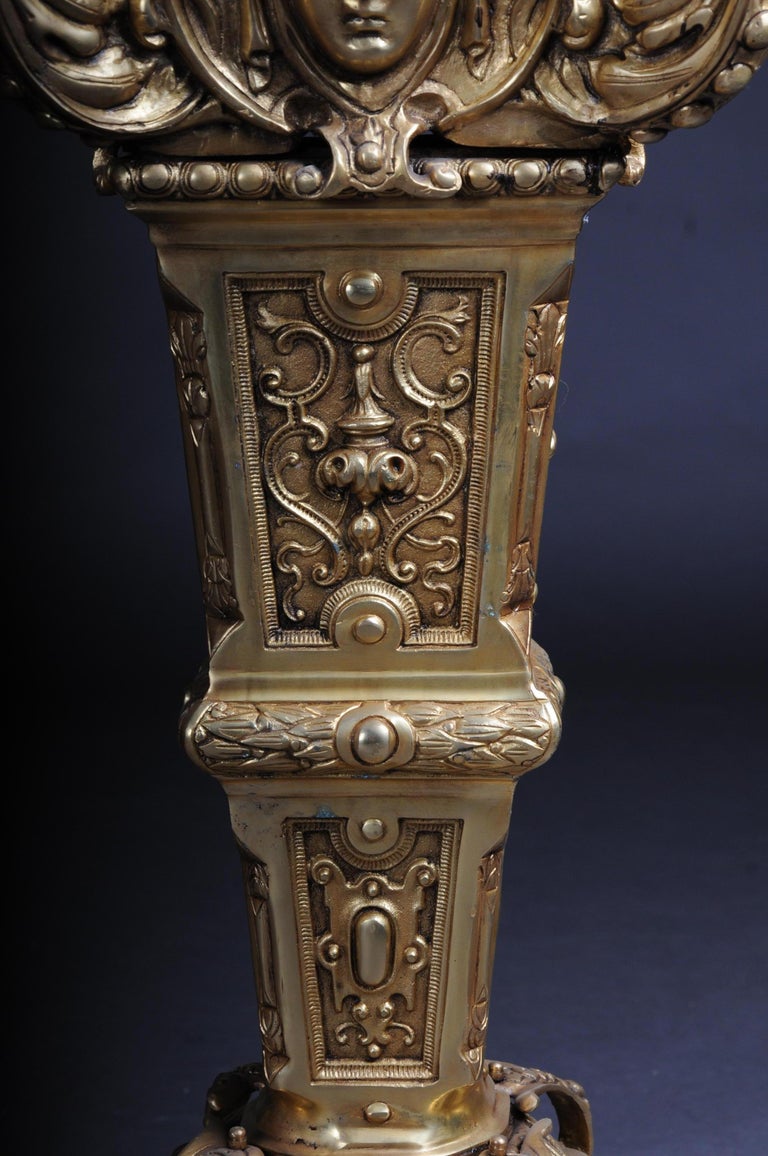 20th Century Massive Finely Engraved Bronze Pillar or Column, Gold For ...