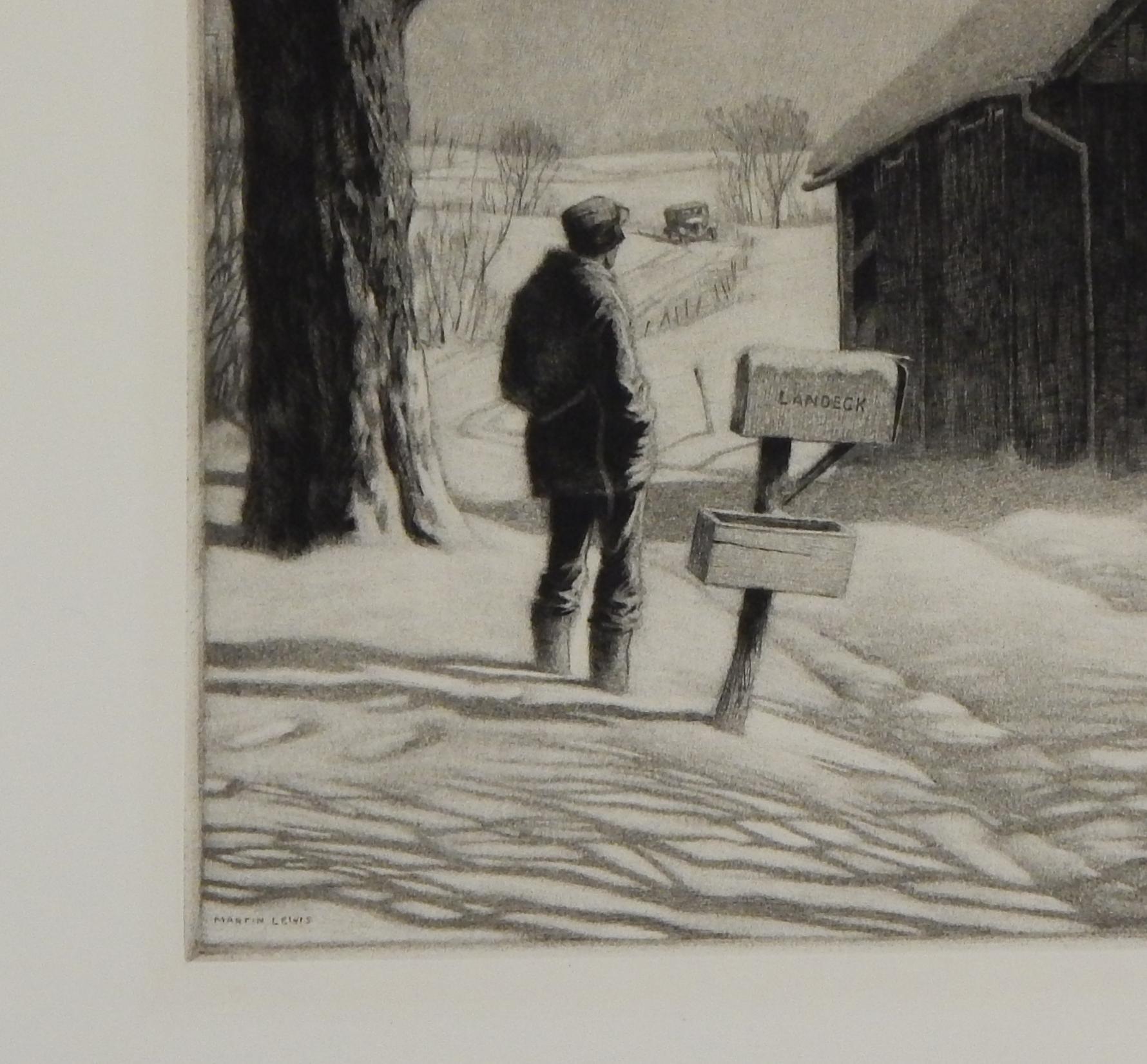 Martin Lewis 20th Century Master Printmaker, Etching, 1933, R.F.D. For ...