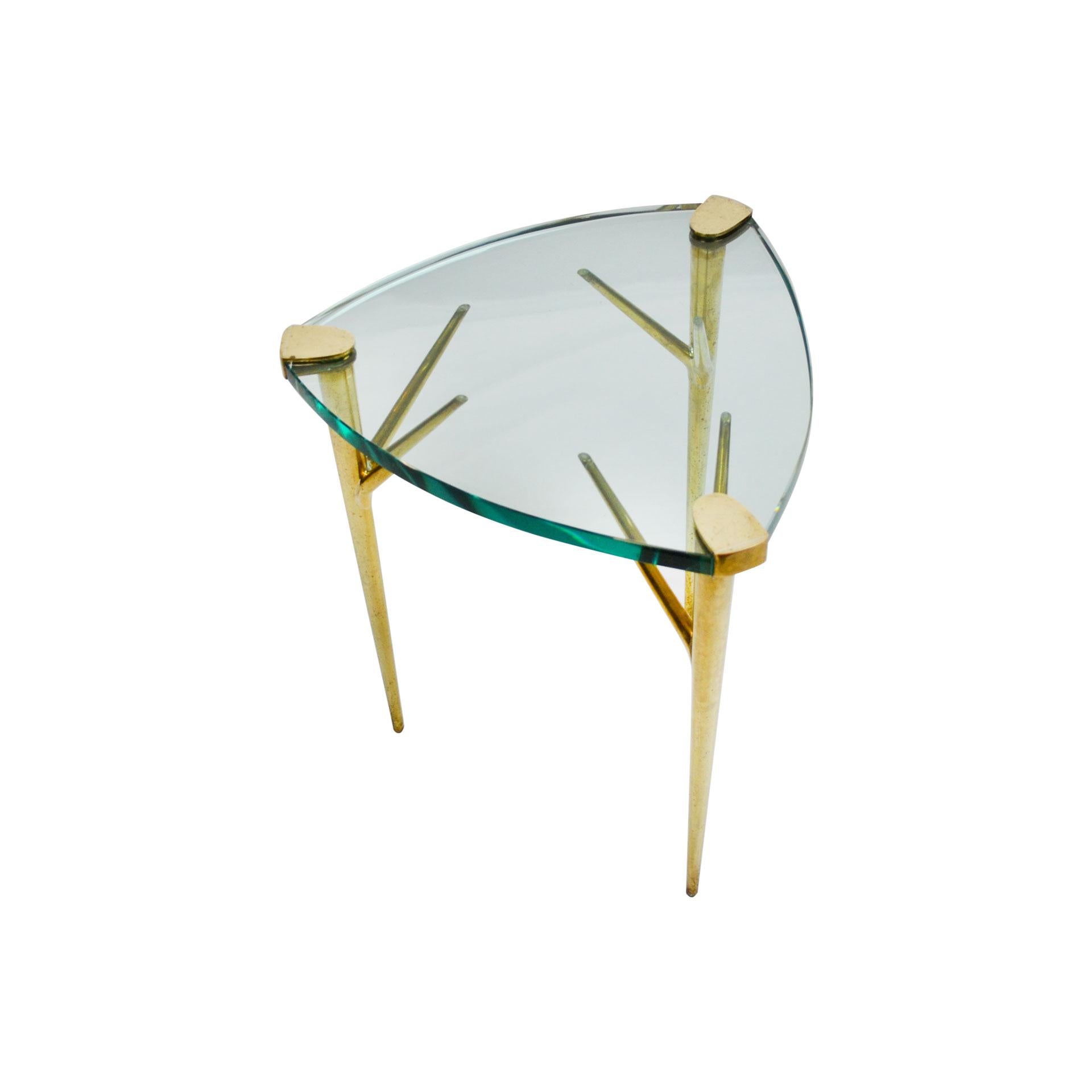 20th Century Max Ingrand Coffee Table for Fontana Arte Brass and Ground ...