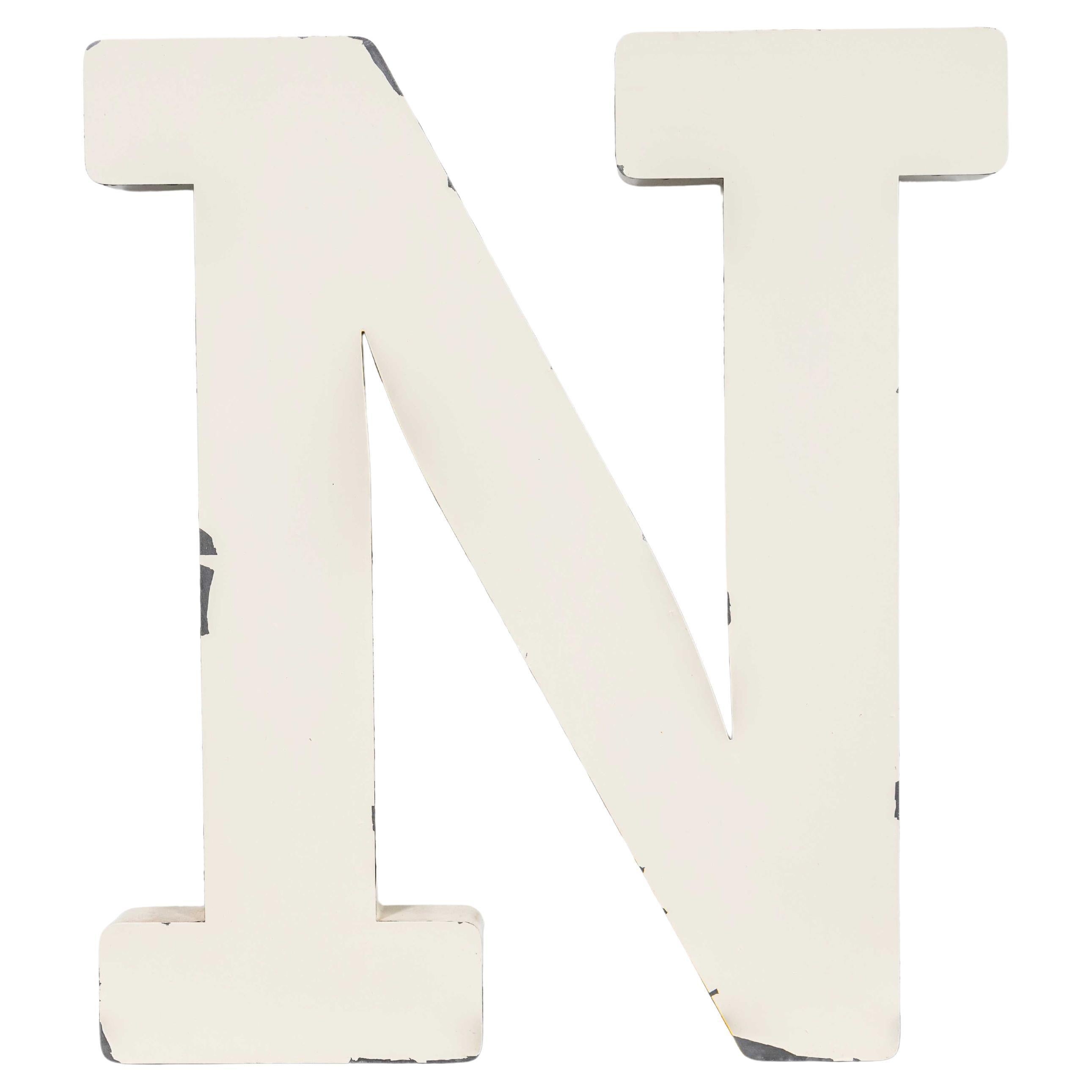 20th Century Metal Large Shop Signage Letter - N For Sale at 1stDibs