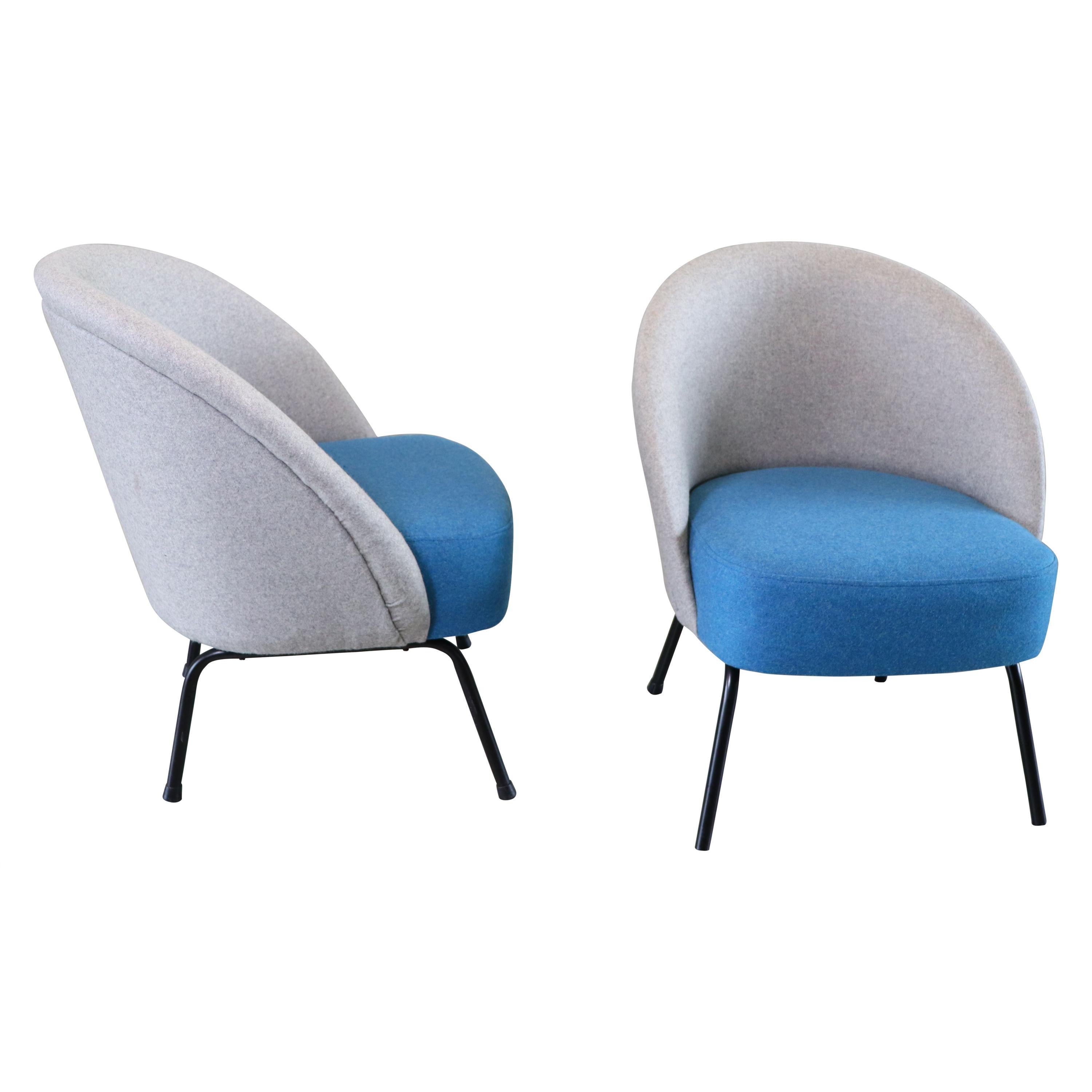 Theo Ruth Artifort Club Chairs Faux Fur at 1stDibs