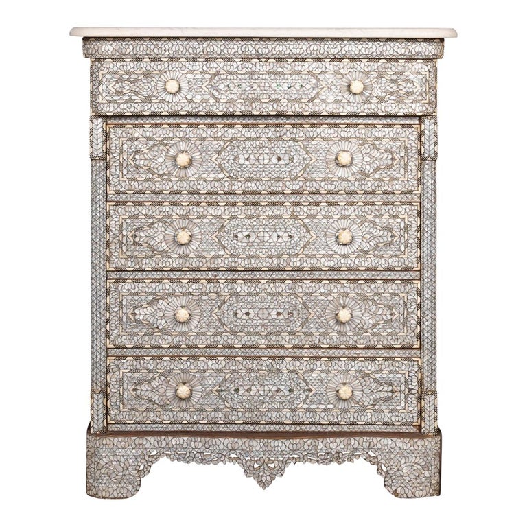20th Century Middle Eastern Mother of Pearl Chest, c.1900 at 1stDibs