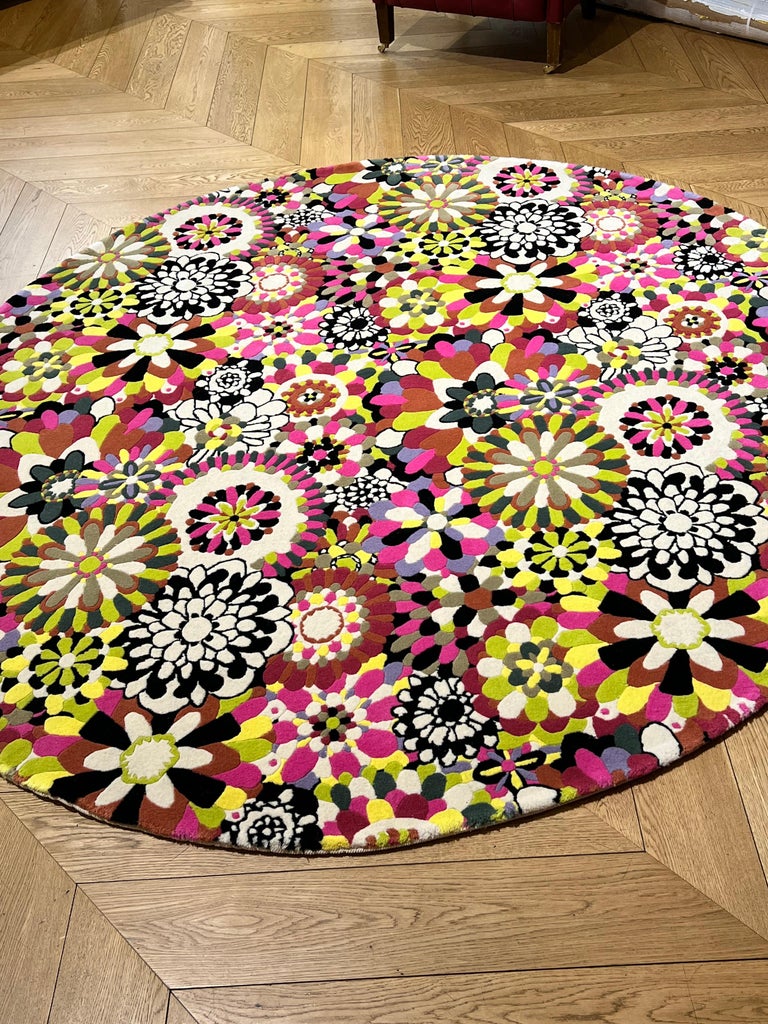 20th Century Missoni Casa Circle Multicolor Floreal Rug, circa 1983 For ...