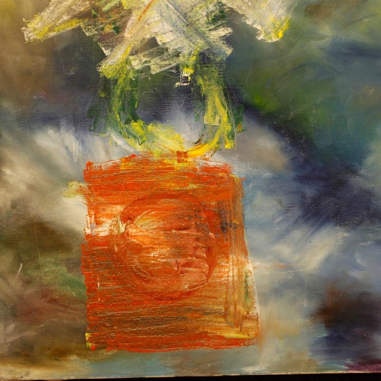 20th Century Mixed Media On Canvas Modern Dutch Abstract Painting, 1980 ...