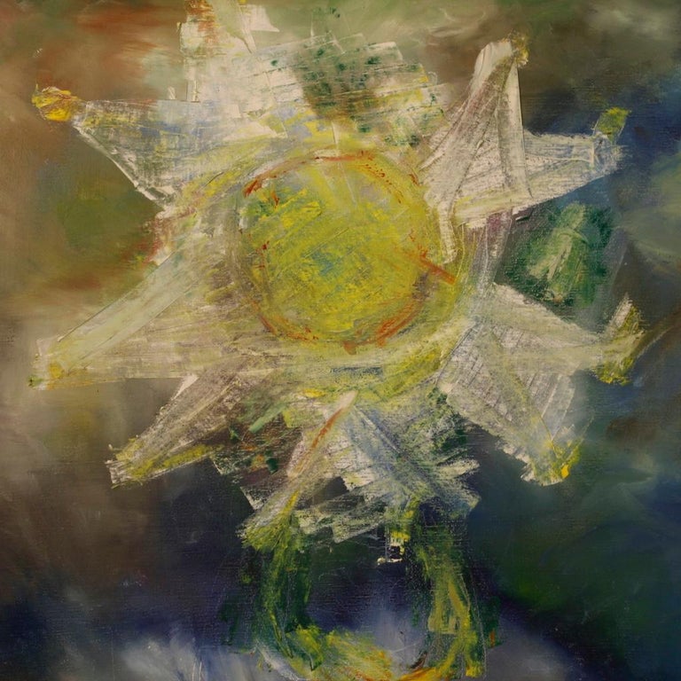 20th Century Mixed Media On Canvas Modern Dutch Abstract Painting, 1980 ...