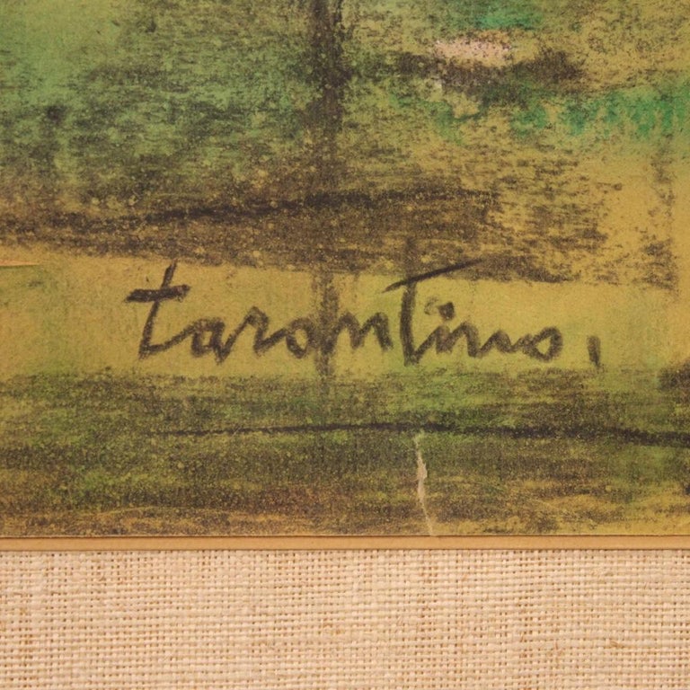 20th Century Mixed Media on Paper Italian Abstract Painting, 1970 For ...