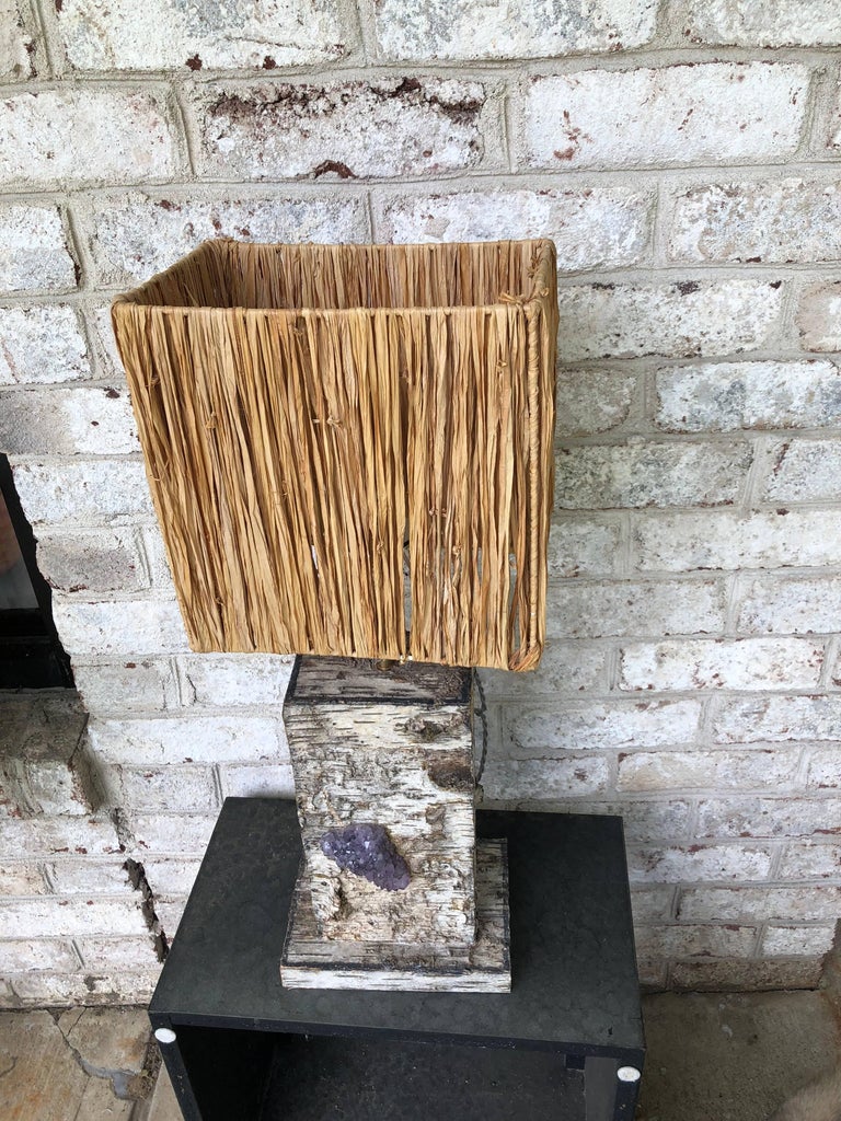 20th Century Modern Brick Lamp with Amethyst For Sale at 1stDibs