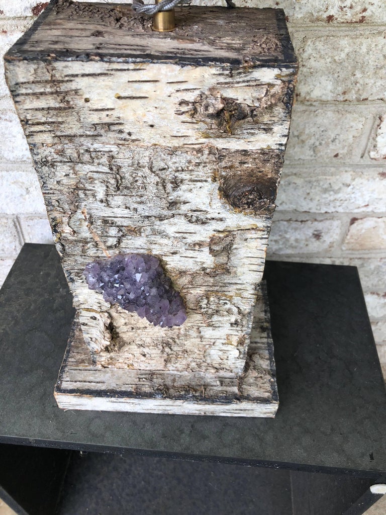 20th Century Modern Brick Lamp with Amethyst For Sale at 1stDibs