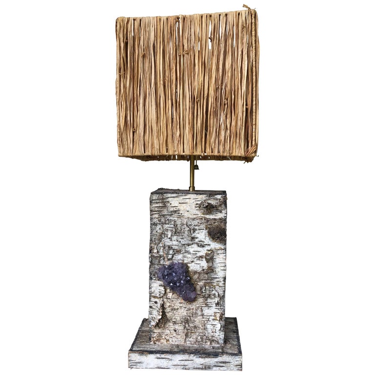 20th Century Modern Brick Lamp with Amethyst For Sale at 1stDibs