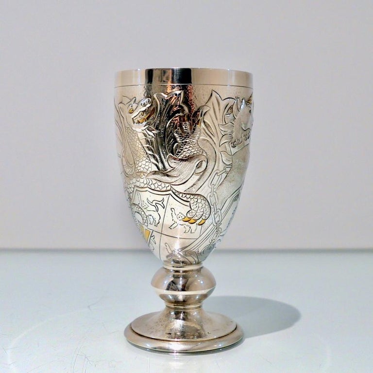 Modern Sterling Silver Wine Goblet London 2002 Richard Jarvis at 1stDibs