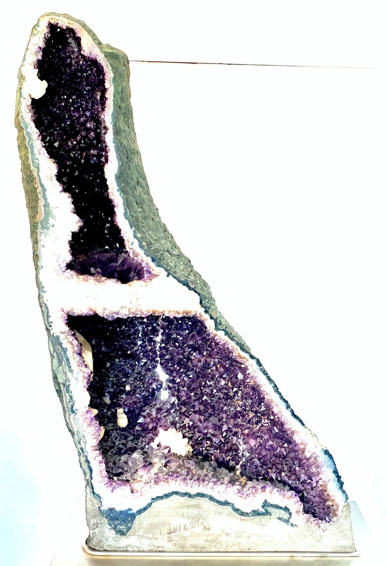 20th Century Monumental Brazilian Cathedral Amethyst Geode and Custom ...