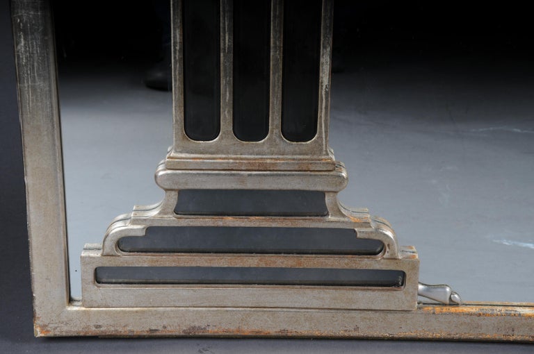 20th Century Monumental Designer Standing Mirror, Italy, Silver For ...