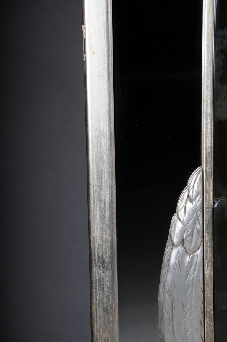 20th Century Monumental Designer Standing Mirror, Italy, Silver For ...
