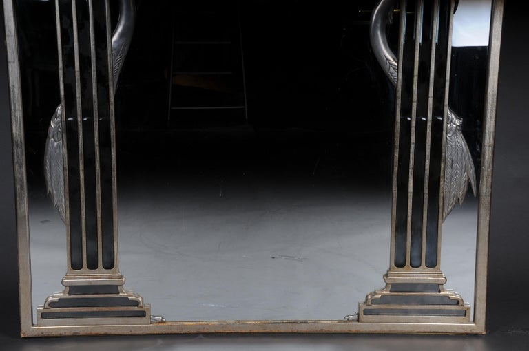 20th Century Monumental Designer Standing Mirror, Italy, Silver For ...