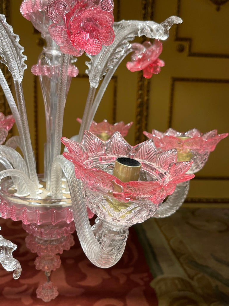 20th Century Murano Italy Chandelier Ceiling Luster, Mouth Blown For ...