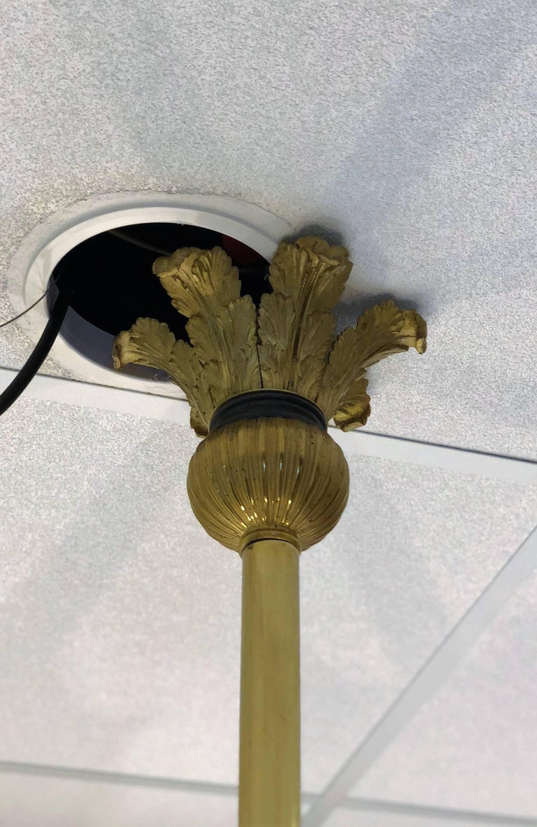 20th Century Neoclassical Empire French Gild and Patinated Chandelier ...