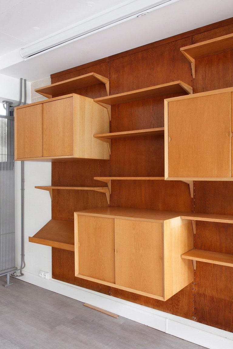 20th Century Oak Cado Wall System by Poul Cadovius at 1stDibs