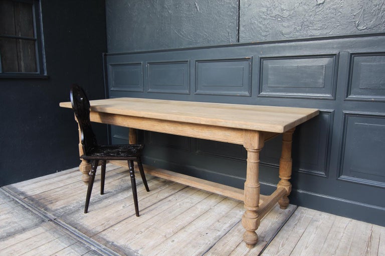 20th Century Oak Country House Farm Table at 1stDibs