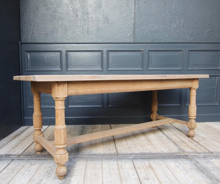 20th Century Oak Country House Farm Table at 1stDibs