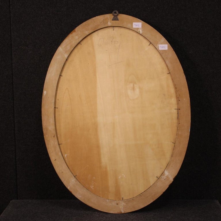 20th Century Oil on Board Italian Landscape Oval Painting, 1980 For ...