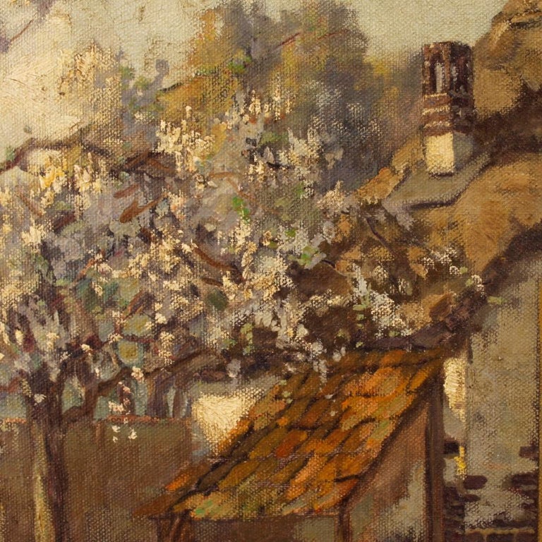 20th Century Oil on Canvas Dutch Signed Landscape Painting, 1950 For ...