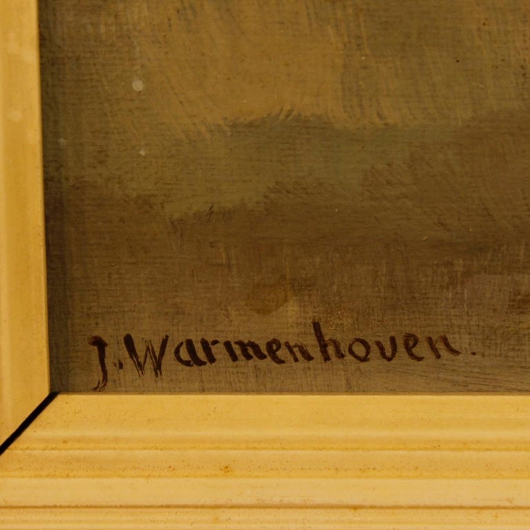 20th Century Oil on Canvas Dutch Signed Painting with Landscape, 1928 ...